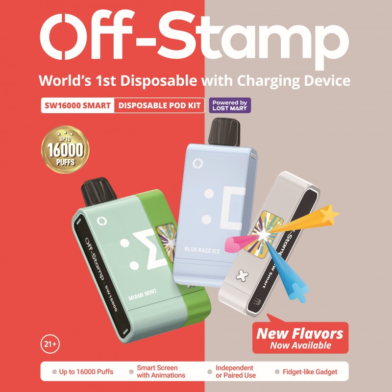 Off-Stamp SW16000 Disposable Smart Kit, lost mary, off-stamp sw16000 disposable pod, sw smart ...